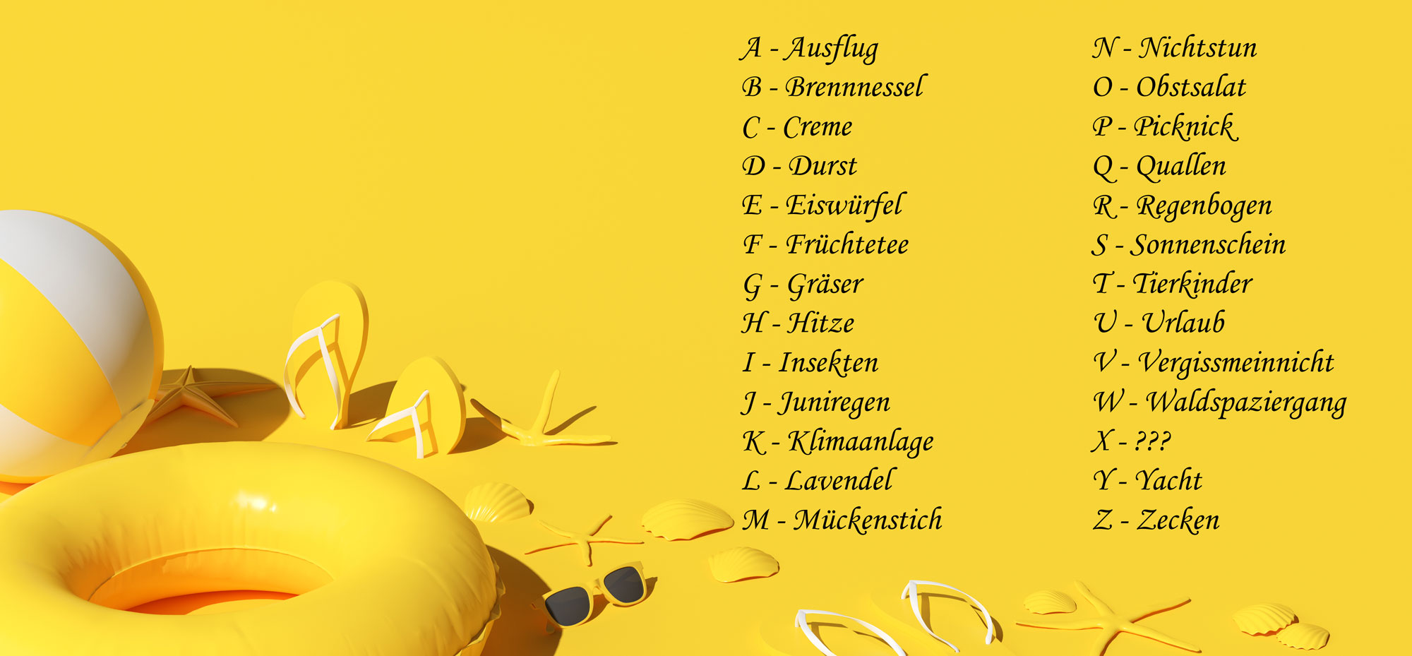 ABC der Sommer - Wörter - Agropha GmbH